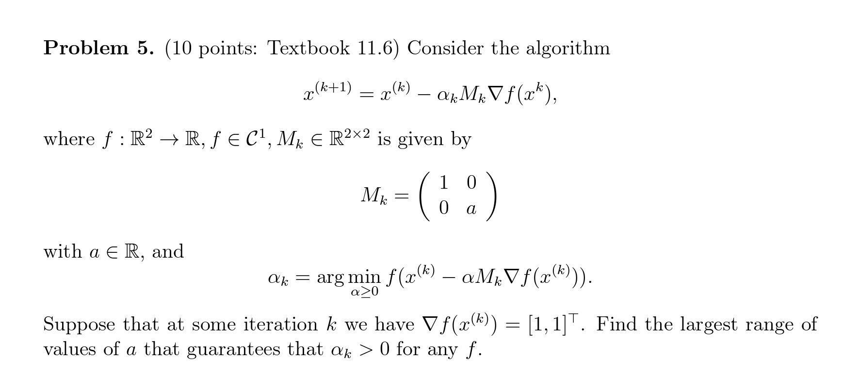 Solved Problem 5. (10 points: Textbook 11.6) Consider the | Chegg.com
