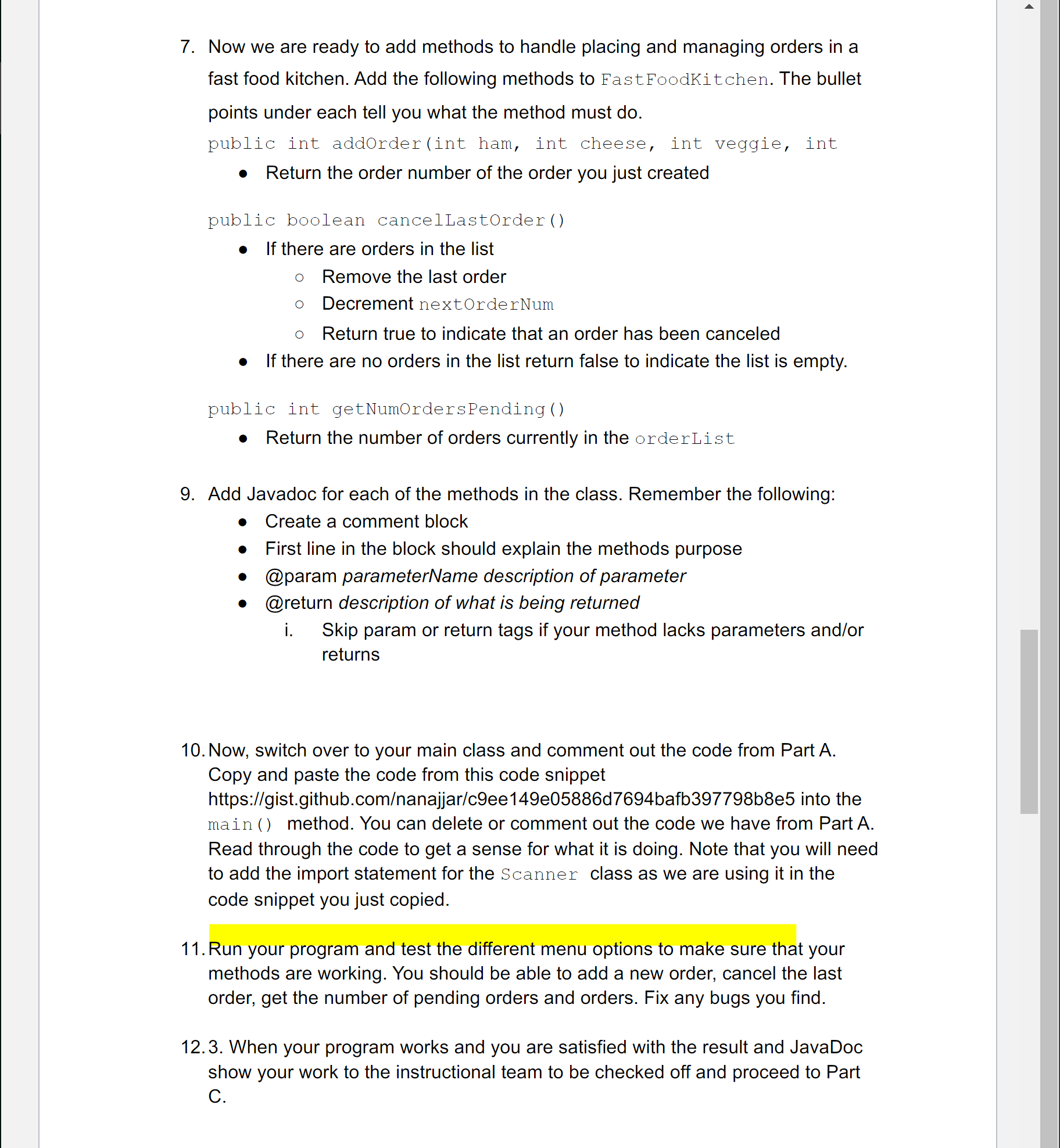 Solved Urgent >> Working with ArrayLists **Note >> To | Chegg.com