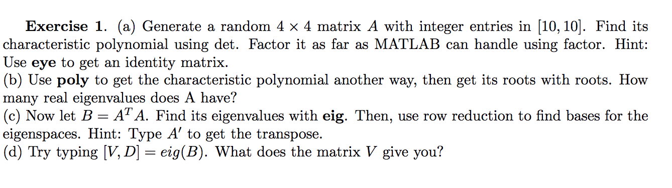 Solved Please Show How To Use Matlabplease Explain How To