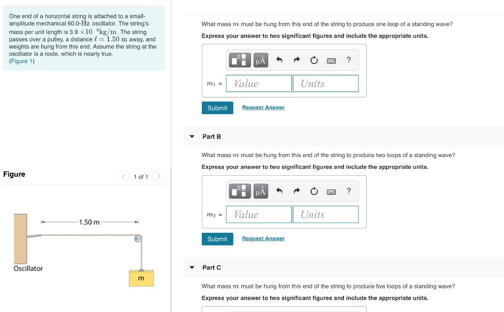 Solved One end of a horizontal string is attached to a | Chegg.com