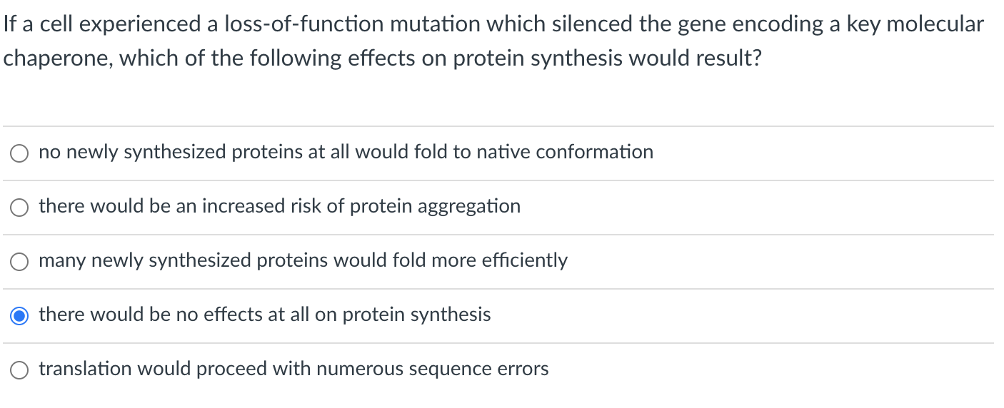 Solved If a cell experienced a loss-of-function mutation | Chegg.com