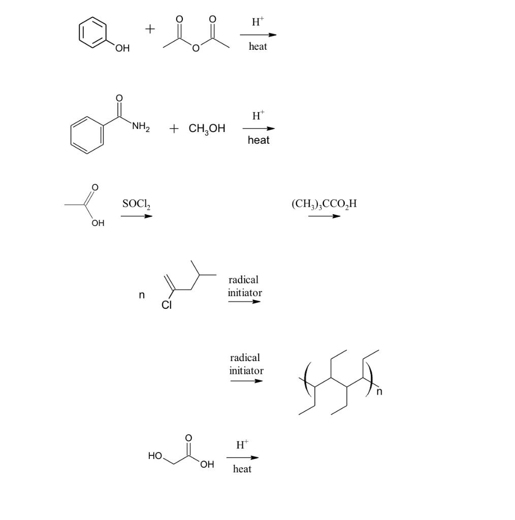 Solved Fill in the missing information—reactants, | Chegg.com