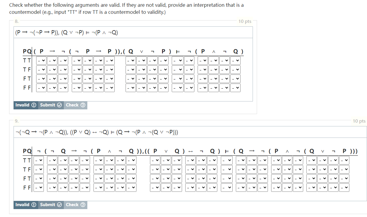 Solved Check whether the following arguments are valid. If | Chegg.com