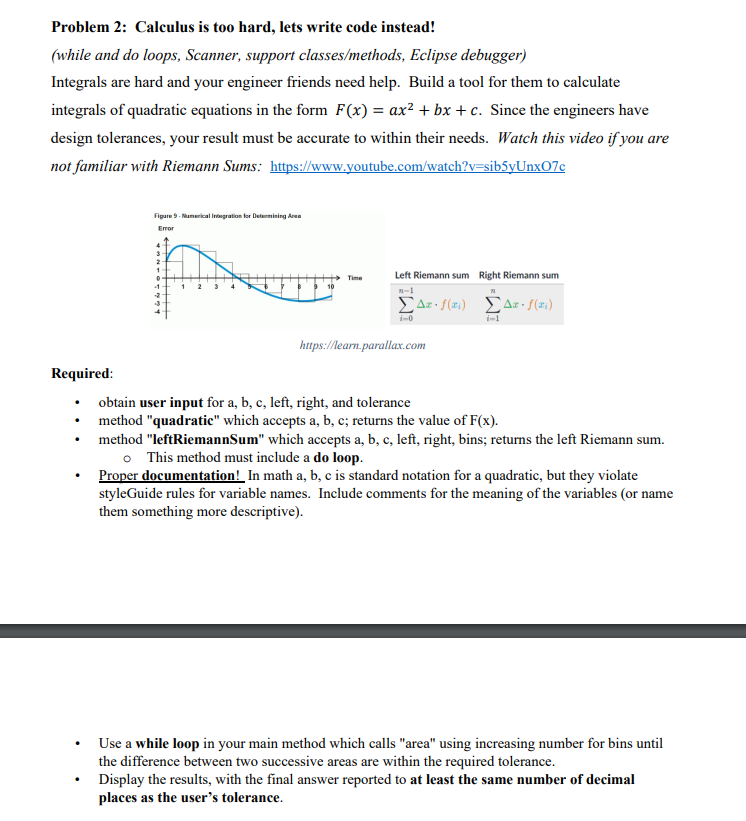 Problem 2: Calculus is too hard, lets write code | Chegg.com