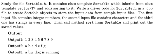 Solved Sortable.h #ifndef Sortable_h #define Sortable_h | Chegg.com