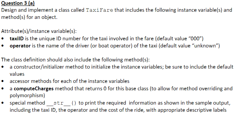 Solved Question 3 A Design And Implement A Class Called 