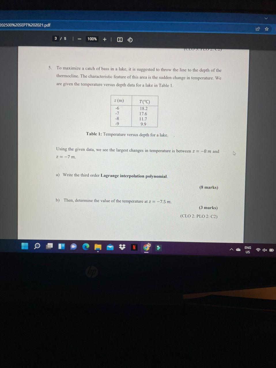 Solved 202500%20SEPT%202021.pdf 3 / 5 100% + 10 DOSTU 5. To | Chegg.com