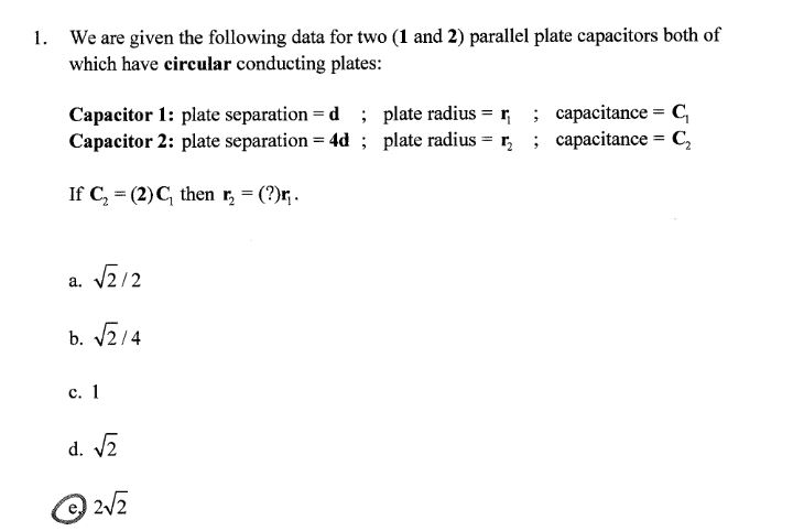 Solved We are given the following data for two (1 ﻿and 2 | Chegg.com
