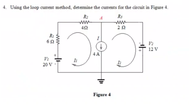 Solved 4 Using The Loop Current Method Determine The 