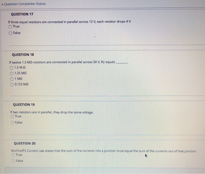 Solved \ Question Completion Status: QUESTION 17 If three | Chegg.com