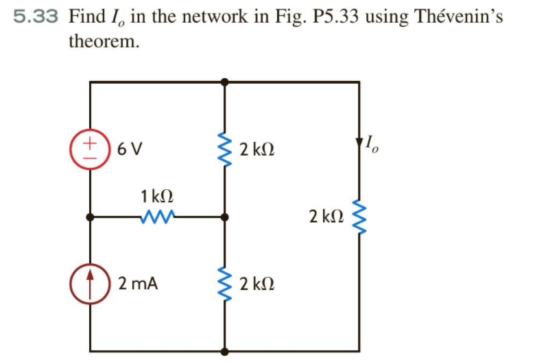 Solved 5.33 Find 1, in the network in Fig. P5.33 using | Chegg.com