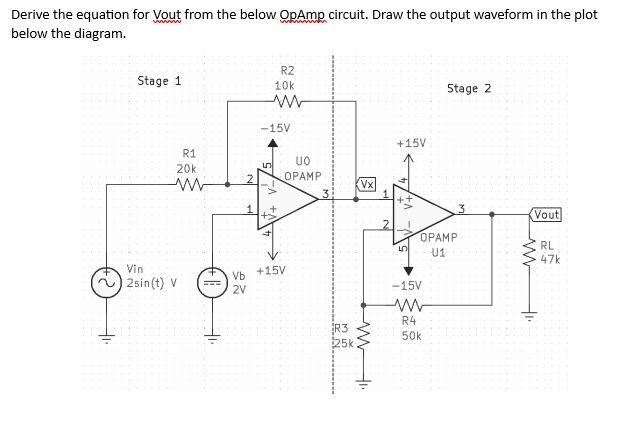 Solved Derive the equation for Vout from the below OpAmp | Chegg.com
