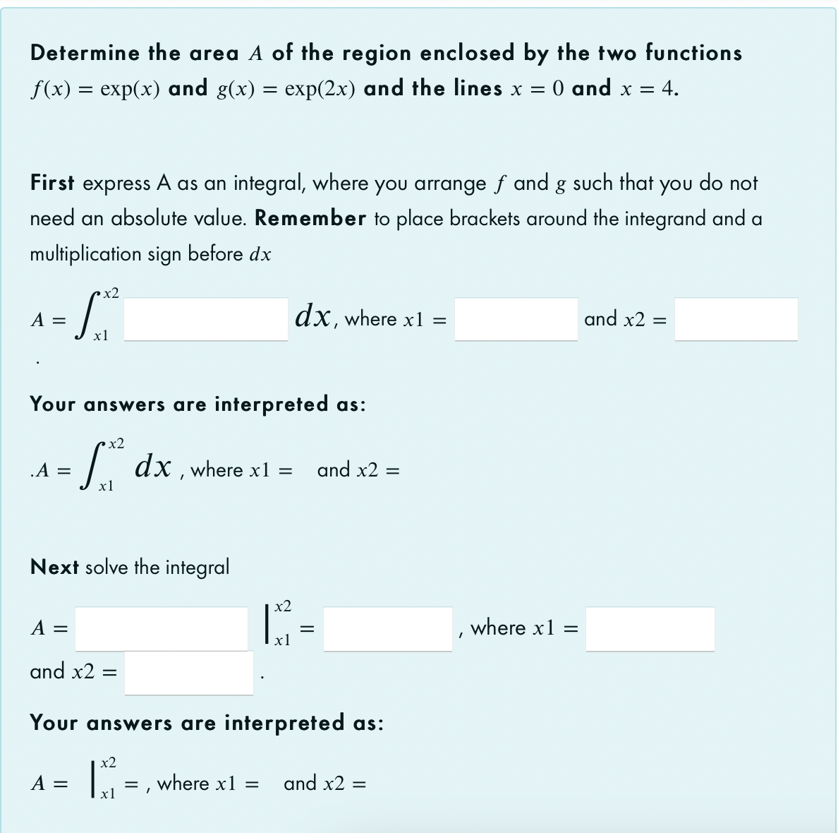 Solved Determine the area A of the region enclosed by the | Chegg.com