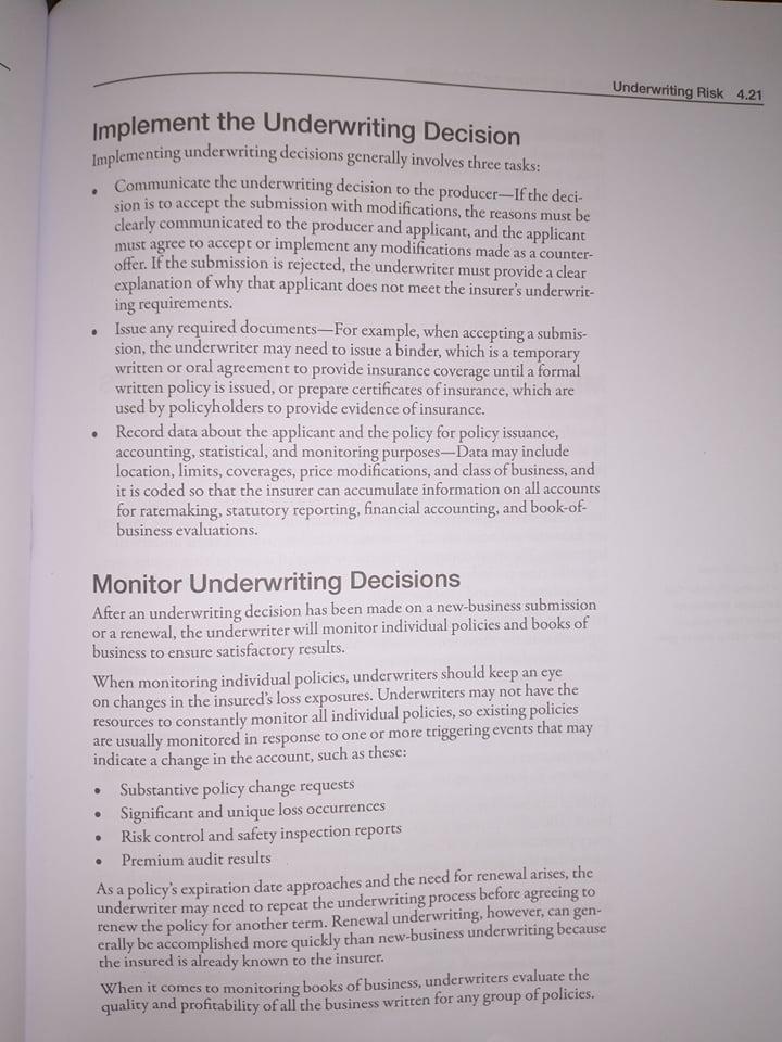 ing the Business of Insurance Operations The | Chegg.com