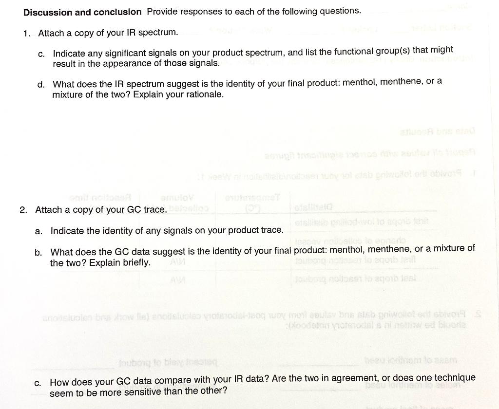 Solved For my OCHEM lab, we did dehydration of menthol. The | Chegg.com