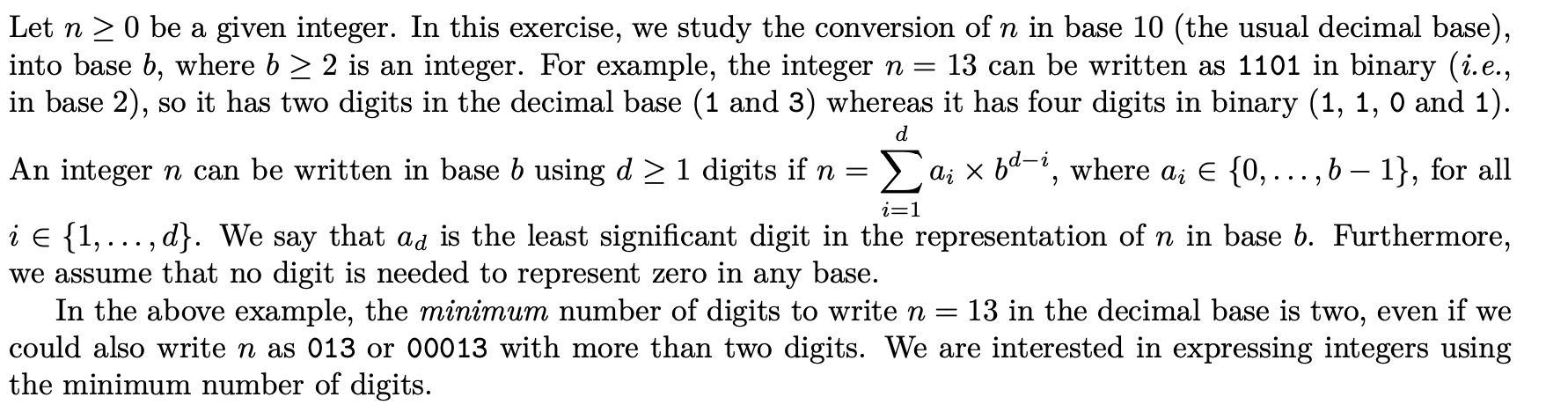 Solved Let n≥0 be a given integer. In this exercise, we | Chegg.com