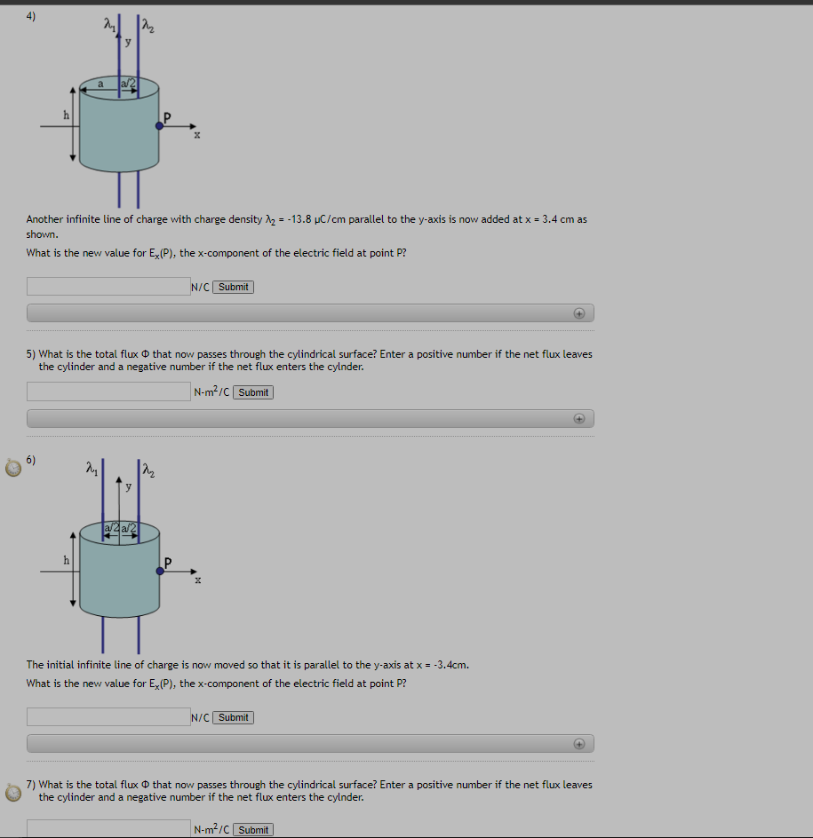 Solved Electric Flux and Field from Lines of | Chegg.com