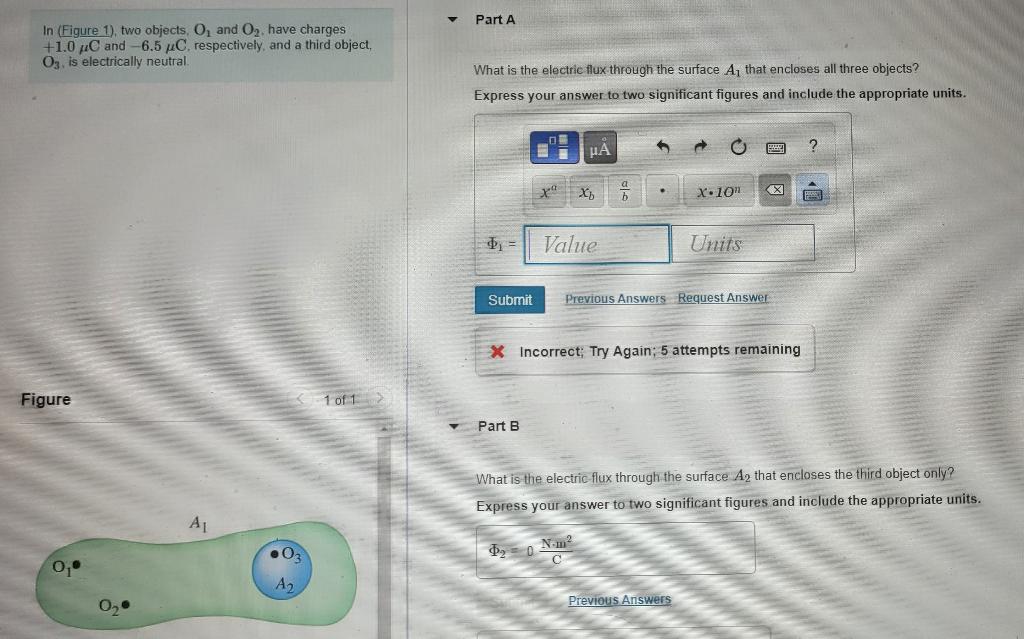 Solved Part A In (Figure 1), two objects, O, and O2. have | Chegg.com
