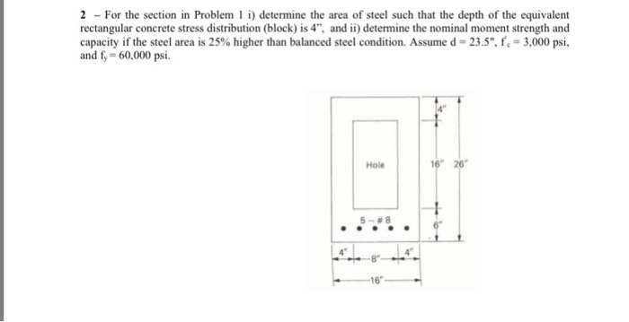 Solved 2 For the section in Problem i) determine the area of | Chegg.com