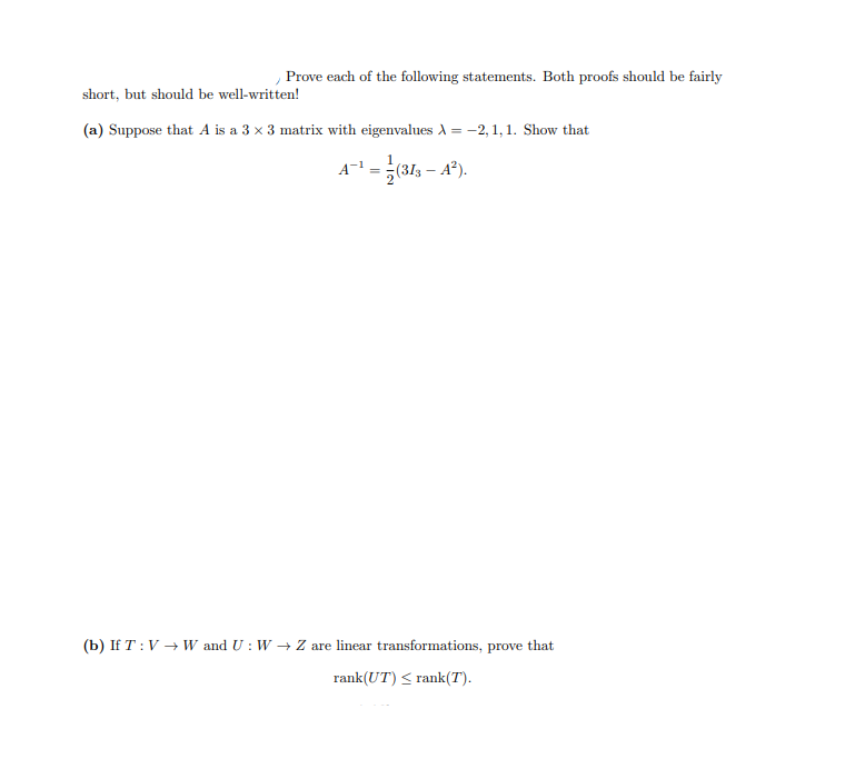 Solved Prove each of the following statements. Both proofs | Chegg.com
