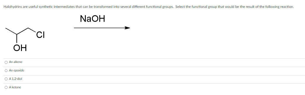 Solved An alkene An epoxide A 1,2-diol A ketone | Chegg.com