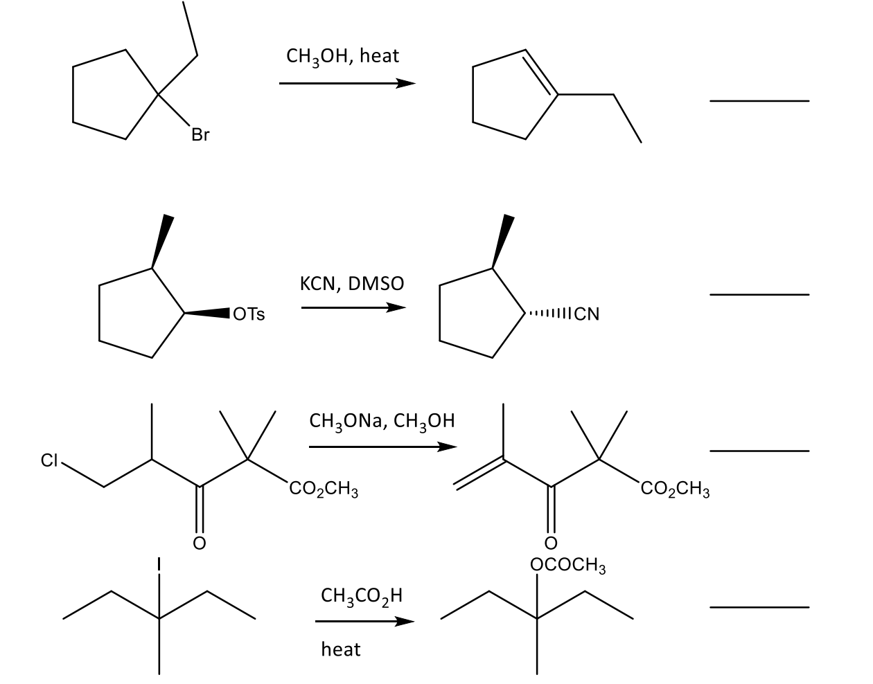 Solved In the blank to the left of each reaction shown | Chegg.com