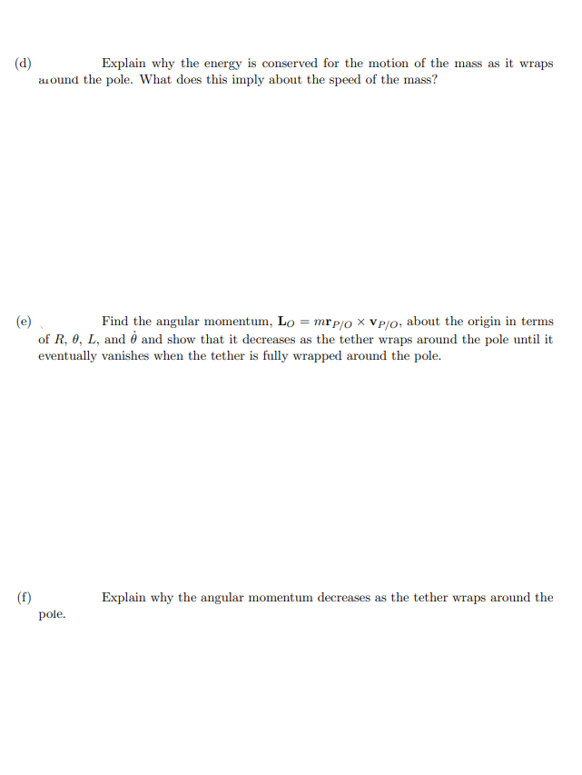 Solved (d) Explain why the energy is conserved for the | Chegg.com