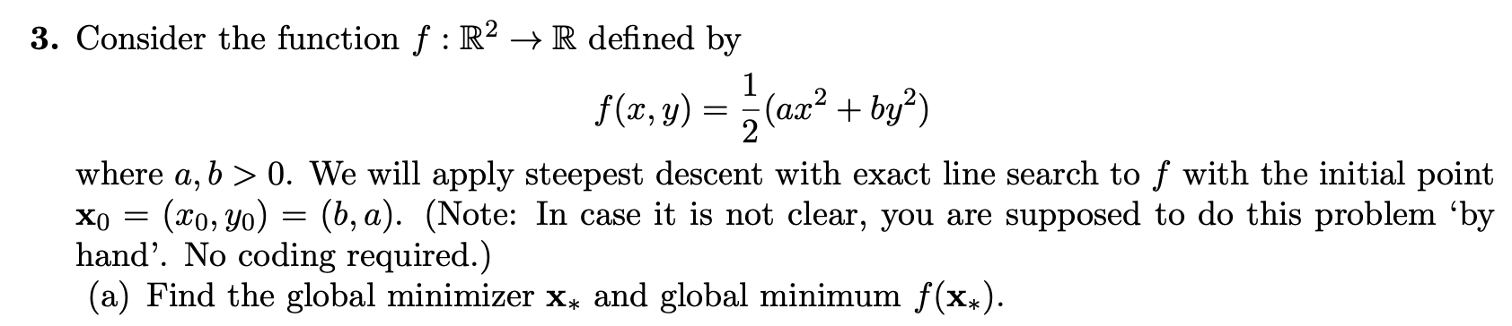 3. Consider the function f:R2→R defined by | Chegg.com