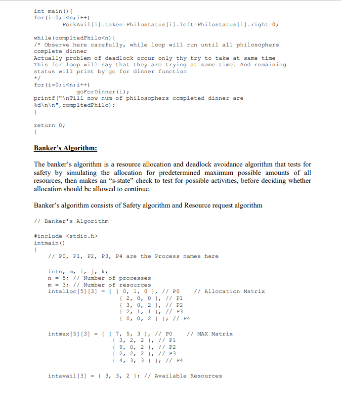 Solved Title: Demonstrate the solution of classical Dining | Chegg.com