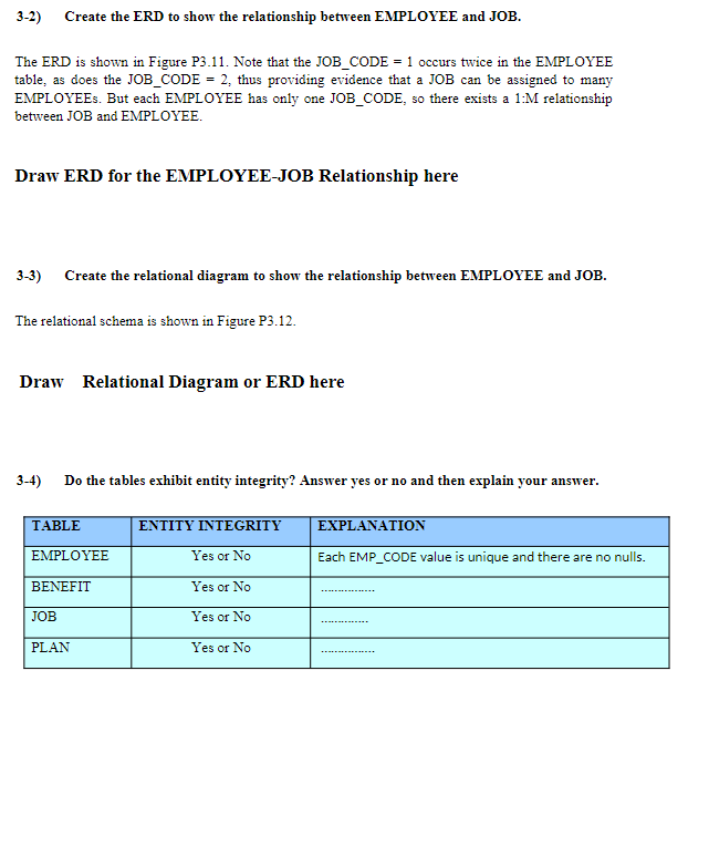 Solved (Database Design ERDs) You can use the draw.io | Chegg.com