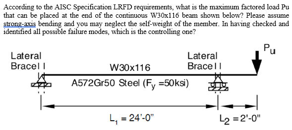 Solved According to the AISC Specification LRFD | Chegg.com
