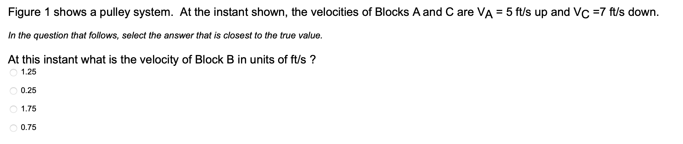 Solved Figure 1 shows a pulley system. At the instant shown, | Chegg.com