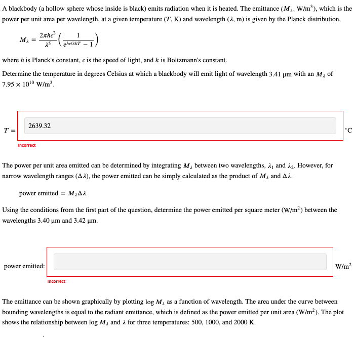 Solved A blackbody (a hollow sphere whose inside is black) | Chegg.com
