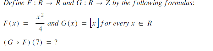 Solved Define F:R→R and G:R→Z by the following formulas: | Chegg.com