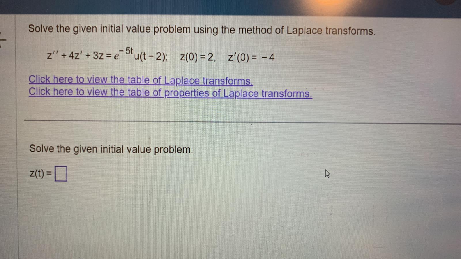 Solve the given initial value problem using the | Chegg.com