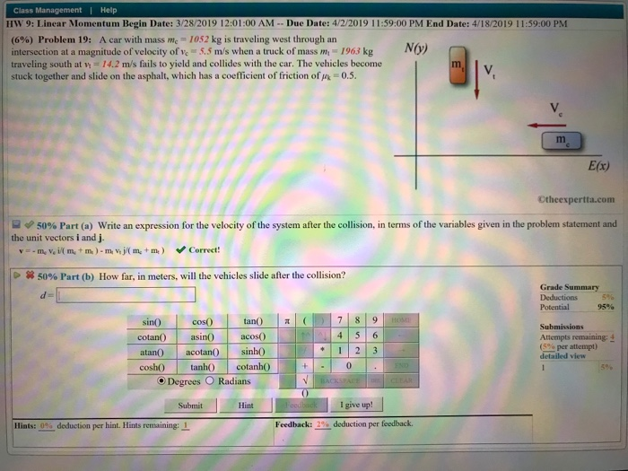 Solved Class Management Help INV 9: Linear Momentum Begin | Chegg.com
