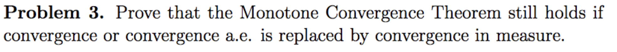 Solved Problem 3. Prove that the Monotone Convergence | Chegg.com