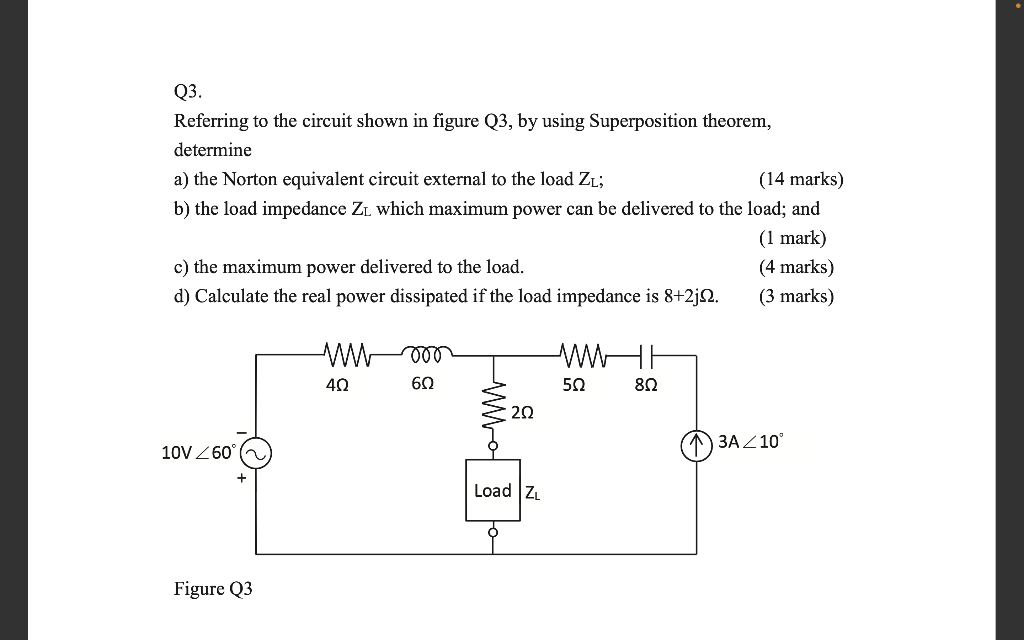 Solved Q3. Referring to the circuit shown in figure Q3, by | Chegg.com