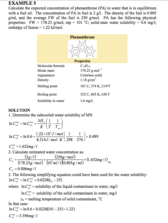Solved Please explain where the formula used to calculate Cw | Chegg.com