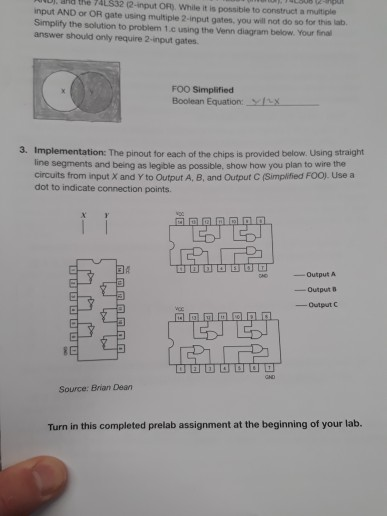 Solved LOUD - and the 74LS32 (2-input Of While it is | Chegg.com