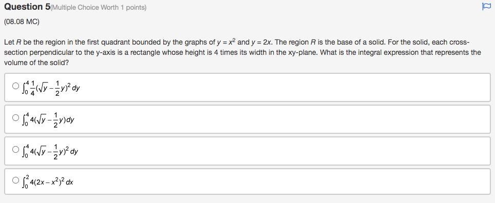 Solved Question 1 (Multiple Choice Worth 1 points) (08.08 | Chegg.com