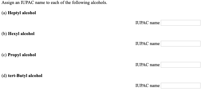 Solved Assign an IUPAC name to each of the following | Chegg.com