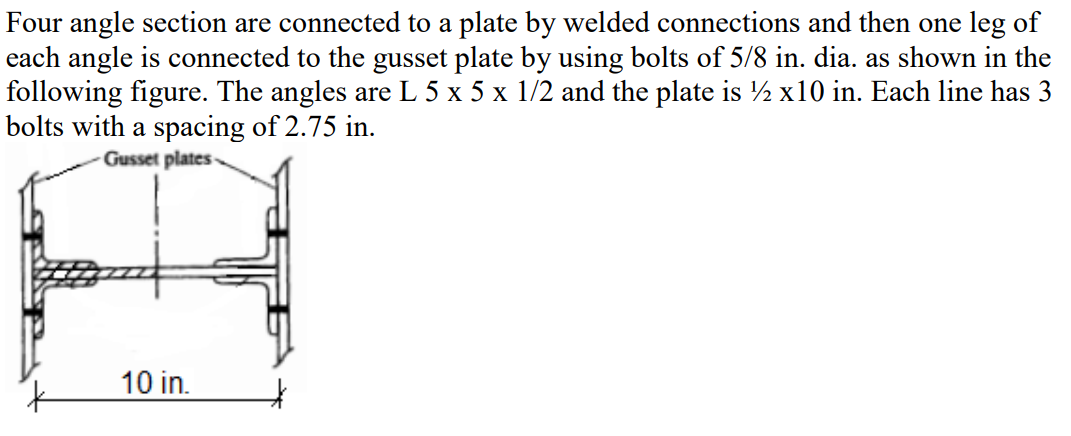 Solved Determine the effective net area for the sections | Chegg.com