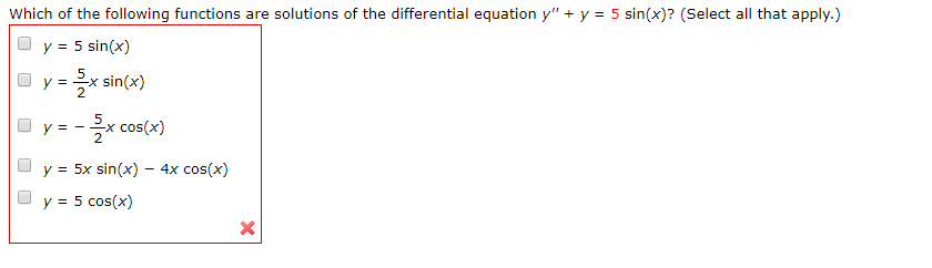 Solved which of the following functions are solutions of the | Chegg.com
