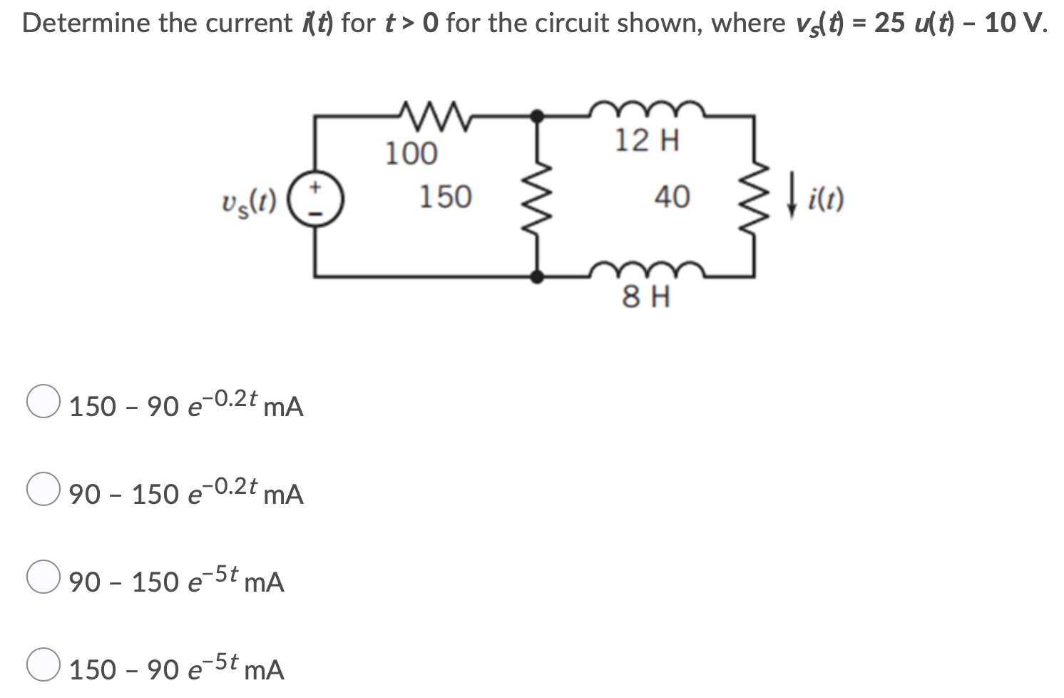 Solved Determine the current ilt) for t> 0 for the circuit | Chegg.com Solved Determine the current ilt) for t> 0 for the circuit | Chegg.com