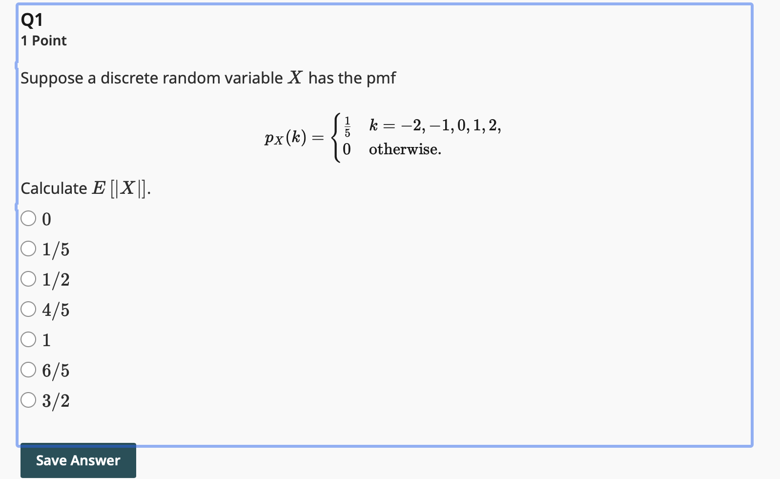 Solved Suppose a discrete random variable XX has the | Chegg.com