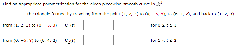 Solved Find an appropriate parametrization for the given | Chegg.com
