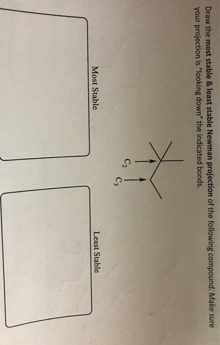 Solved Draw the most stable & least stable Newman projection | Chegg.com