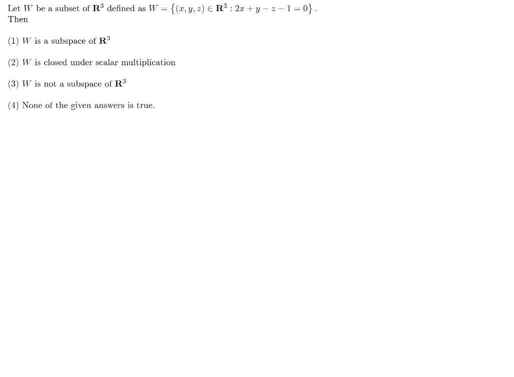 Solved Let S1 and S2 be two subsets of R3 defined as | Chegg.com
