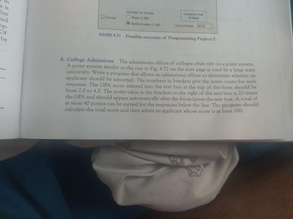 Solved Programming Project 6 College Admissions Can You 